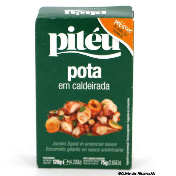 Jumbo squid tentacles in American sauce / Pitéu / Pota em caldeirada ...