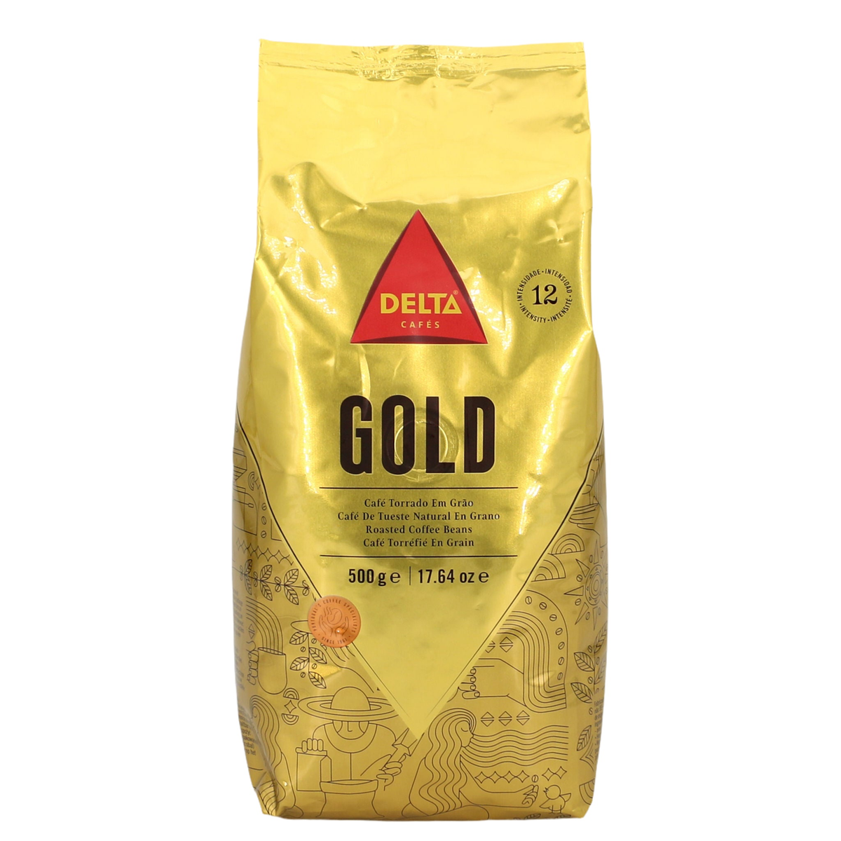 Kaffee Gold, ganze Bohne / Delta / Café gold, grão, 500g – Orangenfarm ...